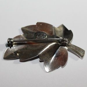 Jewel art | Jewelry | Leaf Pin Sterling Silver | Poshmark